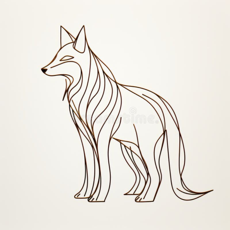 Winged Wolf Drawing Outline
