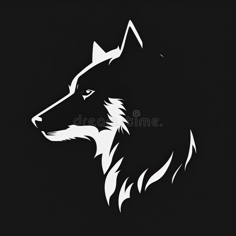 Minimalist Wolf Logo. Generative AI Stock Illustration - Illustration ...