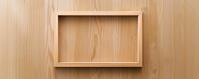 A Minimalist Wooden Picture Frame with a Smooth Finish, Placed on a ...