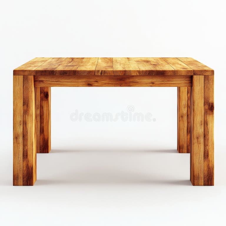 A Minimalist Wooden Table Featuring a Natural Grain Texture is Situated ...