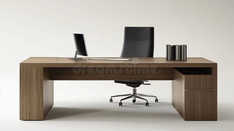Minimalist Work Table for Home Office or Study Areas Stock Illustration ...