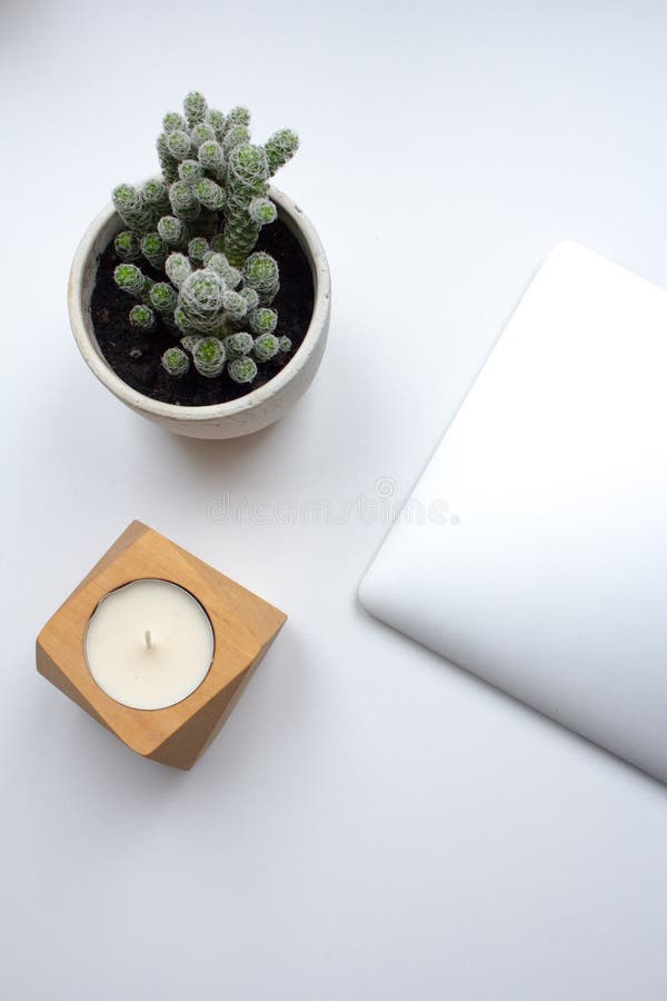 Minimalist Work Table , Modern Freelancer Work Place Stock Photo ...
