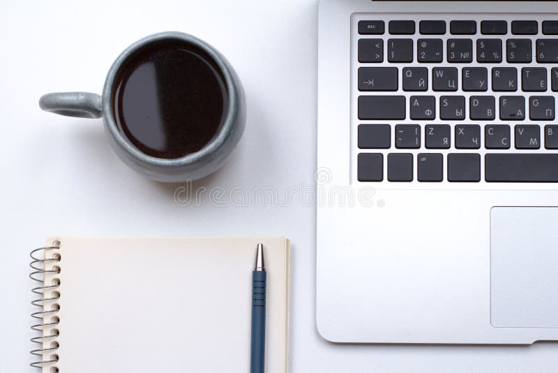 Minimalist Work Table , Modern Freelancer Work Place Stock Image ...