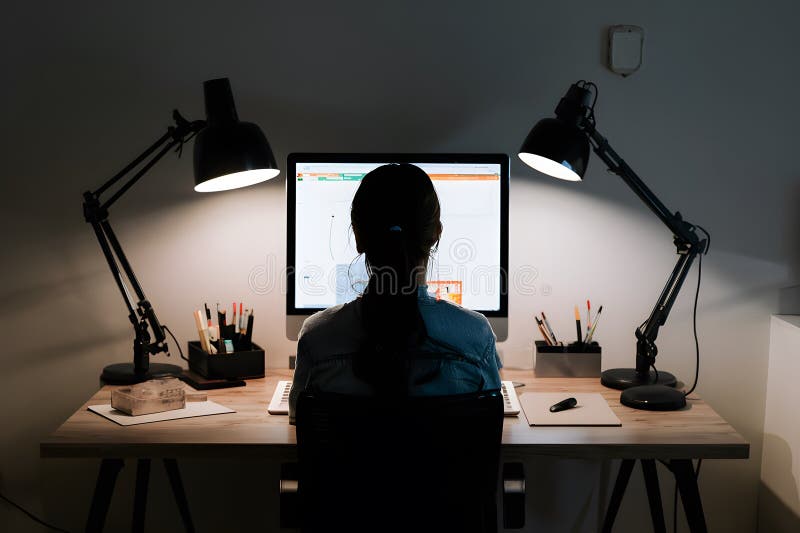 Minimalist Workspace Clean Desk, Promoting Focus and Productivity Stock ...