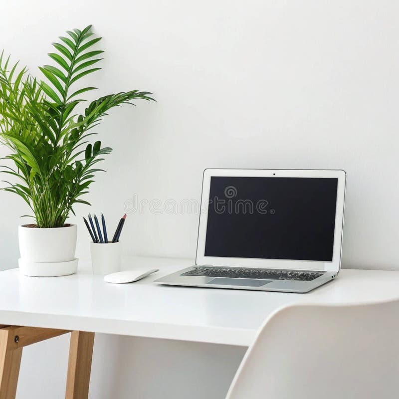 Minimalist Workspace Design: Productivity and Zen Balance Stock Photo ...