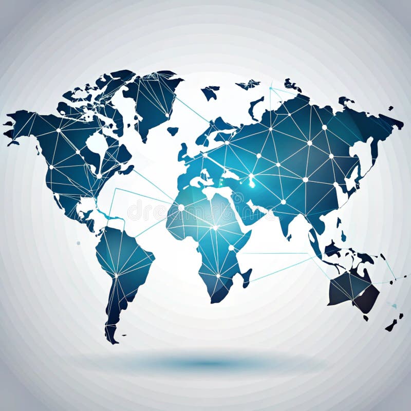 Abstract World Map stock illustration. Illustration of geography ...