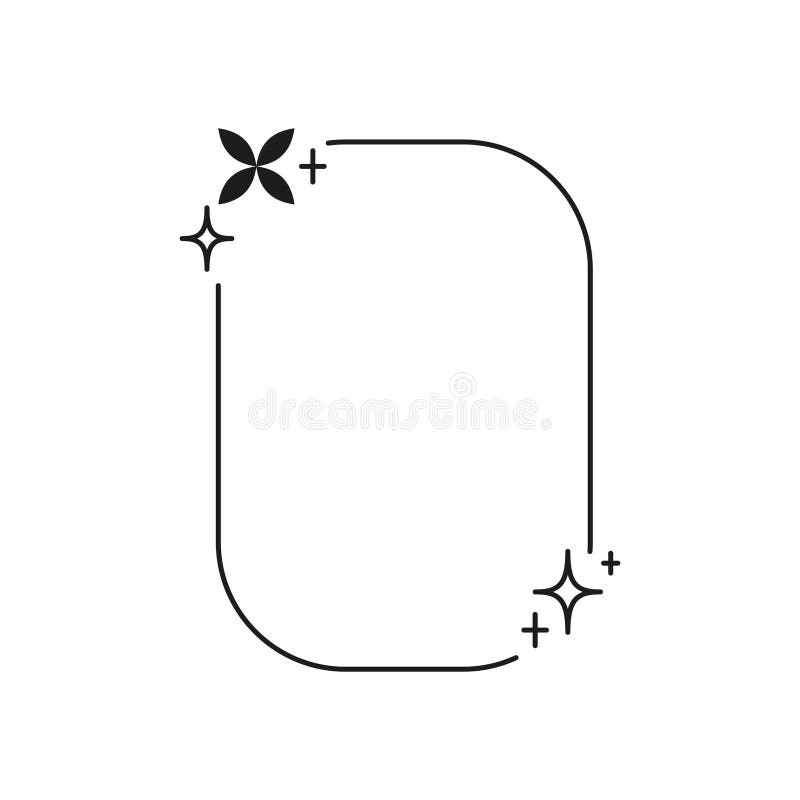 Lined Border Frame Silhouette