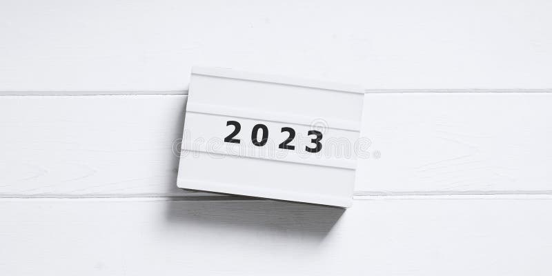Minimalist Year 2023 in Review or Preview Banner Stock Image - Image of ...