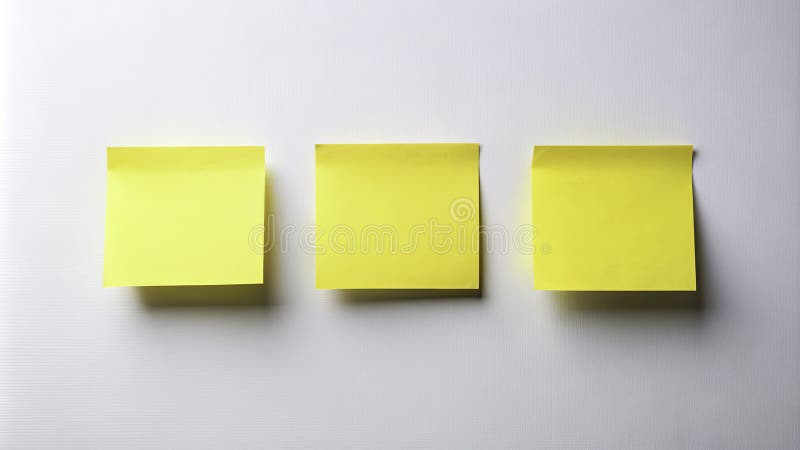 Minimalist Yellow Sticky Notes a Clean Organized Desktop Setup for ...
