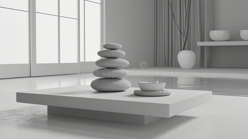 Minimalist Zen Design Background Stock Illustration - Illustration of ...