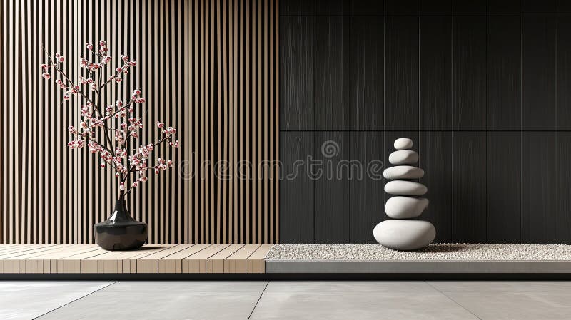 Minimalist Zen Design Background Stock Illustration - Illustration of ...