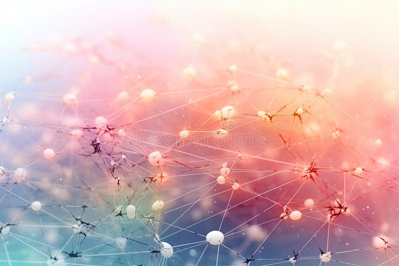 Minimalistic Abstract Background With Abstract Data Visualizations And Interconnected Nodes