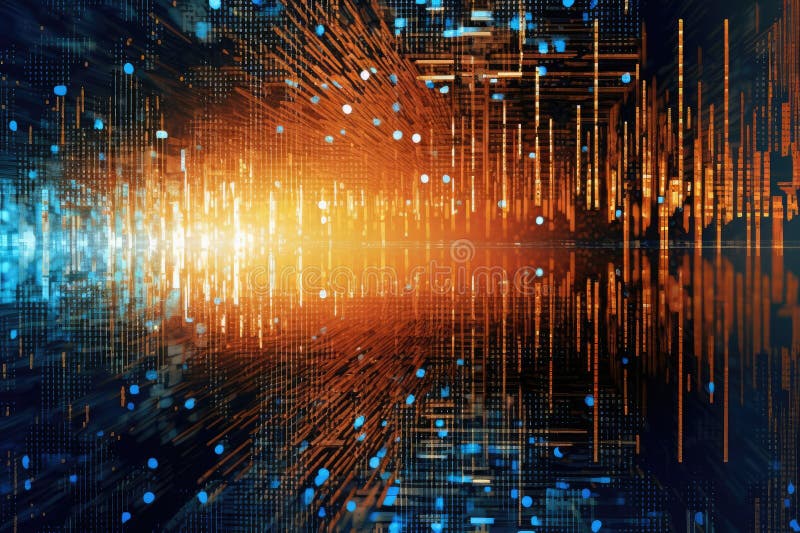 Minimalistic Abstract Background with Circuitry Patterns and Binary Code, Symbolizing the ...