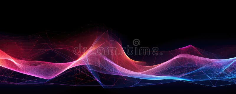 Minimalistic Abstract Background with Dynamic Data Streams and Flowing ...