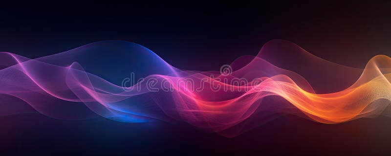 Minimalistic Abstract Background With Dynamic Data Streams And Flowing Lines Symbolizing The