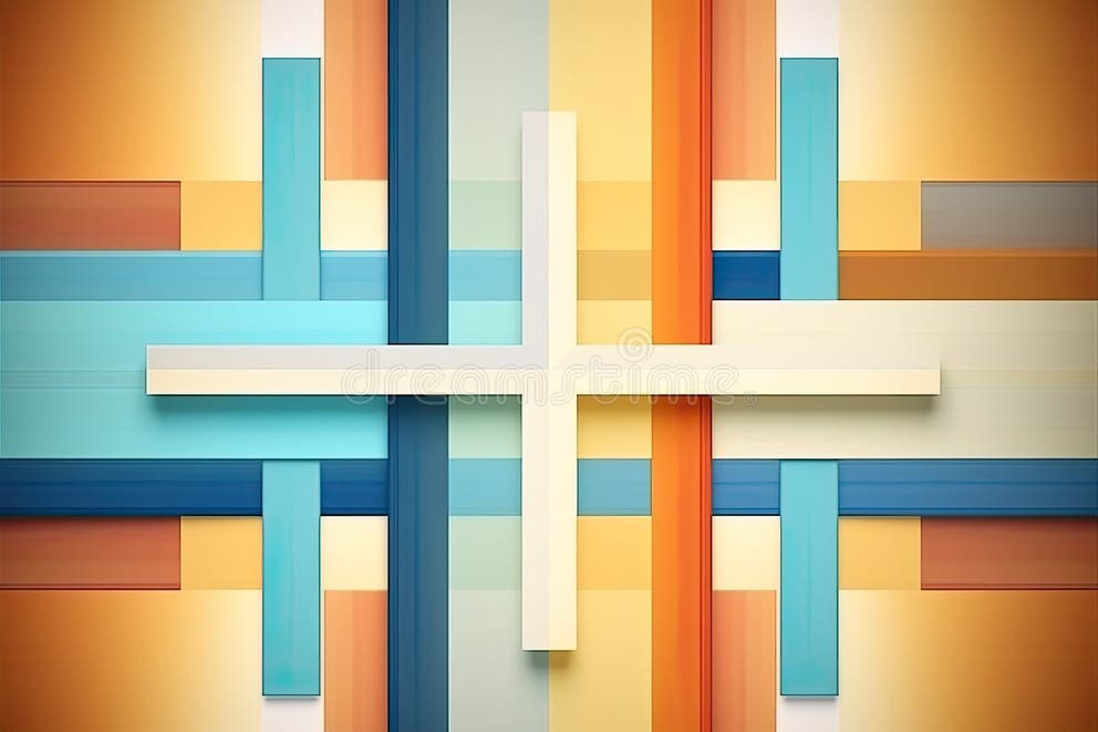 Minimalistic Abstract Background with Intersecting Rectangles, Symbolizing Harmony and Unity ...