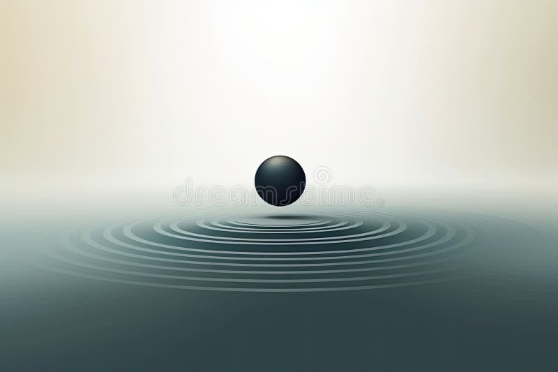 Minimalistic Abstract Background with a Single Dot, Representing a ...