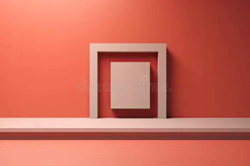 Minimalistic Abstract Background with a Single Rectangle, Representing ...