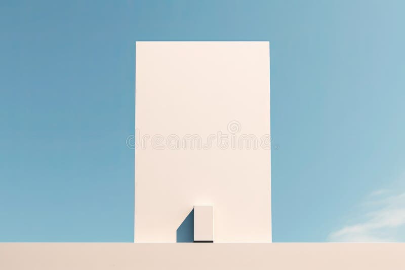 Minimalistic Abstract Background with a Single Rectangle, Representing ...
