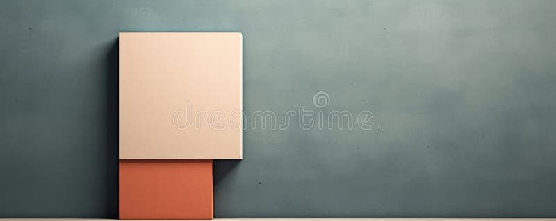 Minimalistic Abstract Background with a Single Square, Representing ...