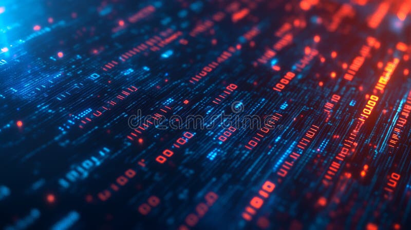 Minimalistic Abstract Binary Code Background for Business Presentation Slides Generative AI ...