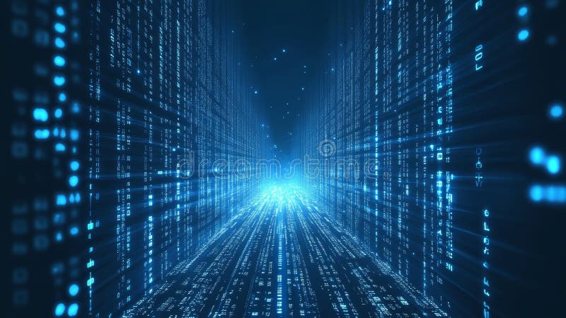 Minimalistic Abstract Binary Code Background for Business Presentation Slides Generative AI ...