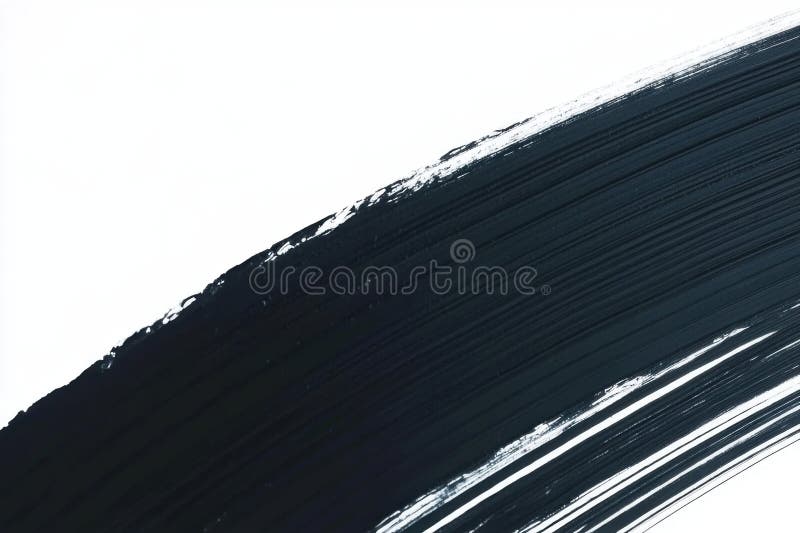 Minimalistic Abstract Black Brushstroke on White Background - Perfect ...