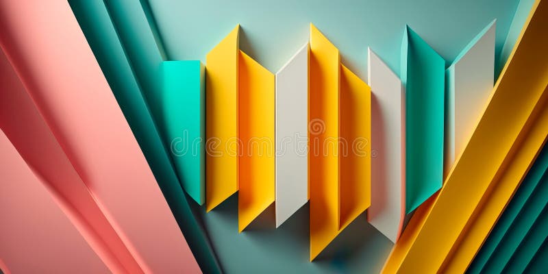 Minimalistic Abstract Composition with Bold Lines and Pastel Generative ...