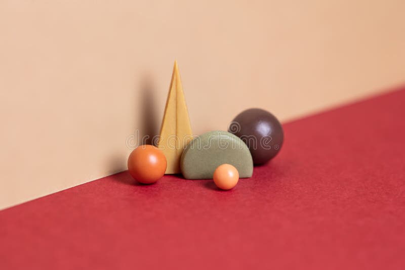 Minimalistic Abstract Composition with Simple Geometric Figures. Still ...