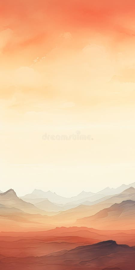 Minimalistic Abstract Desert Landscape in Soft Gradients Stock ...