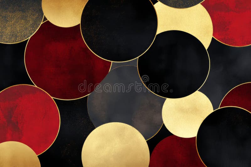 Minimalistic Abstract Design with Circle Patterns in Varying Sizes ...