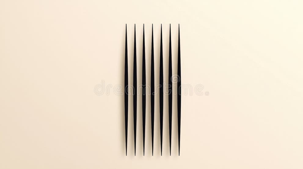 Minimalistic Abstract Design Featuring Six Sharp Black Lines on a Light ...