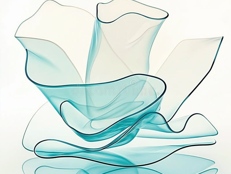 Minimalistic Abstract Design with Overlapping Translucent Forms Stock ...