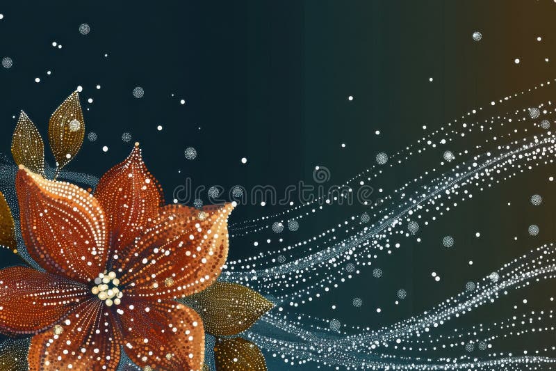 Minimalistic Abstract Floral Flow with Dotted Swirls for Creative ...