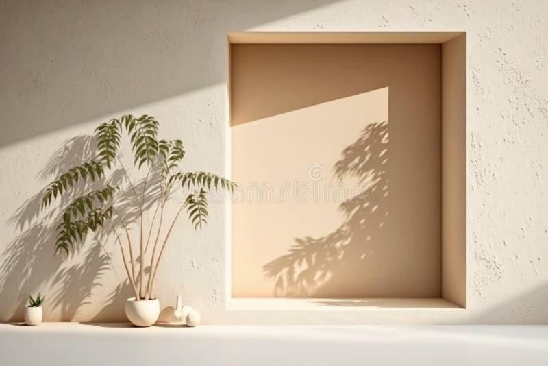 Minimalistic Abstract Gentle Light Beige Background with Light Andand ...