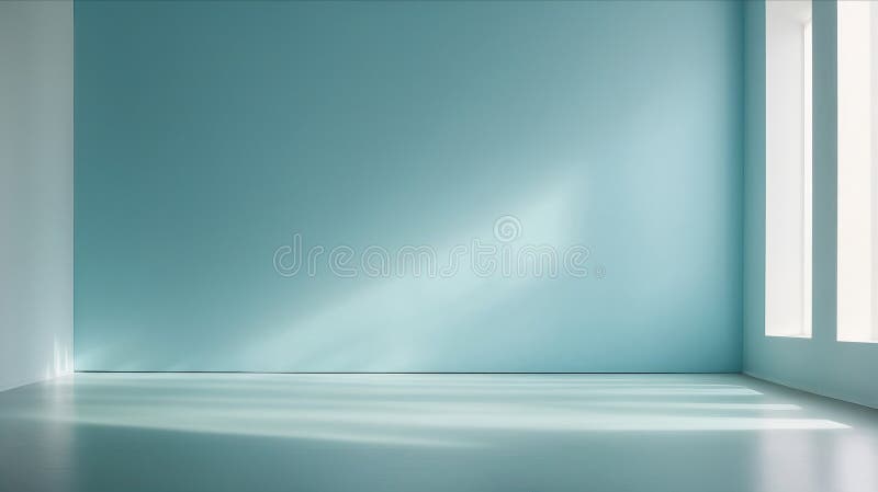 Minimalistic Abstract Gentle Light Blue Background of the Room with a ...