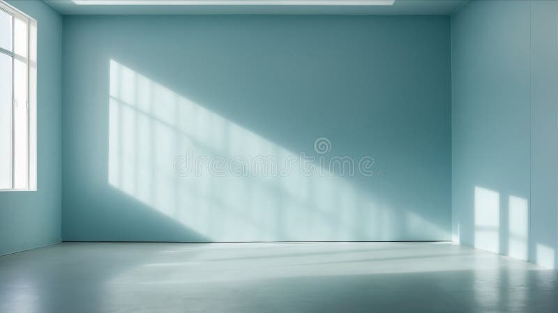 Minimalistic Abstract Gentle Light Blue Background of the Room with a ...