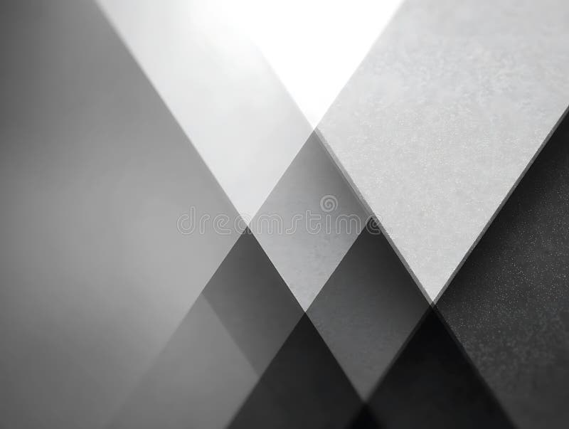 Minimalistic Abstract Geometric Shapes with Monochrome Diagonal Shadows ...