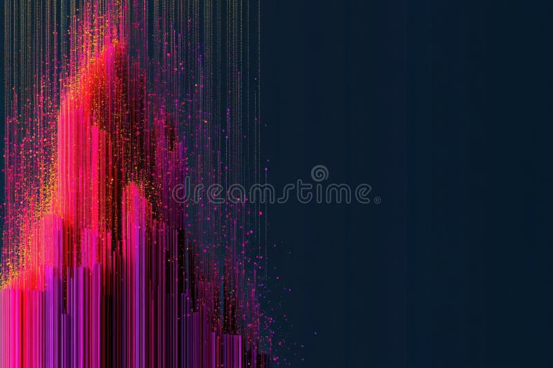 Minimalistic Abstract Glow Design with Vibrant Vertical Lines for ...