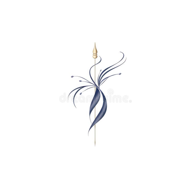 Minimalistic Abstract Graphic Logo of Needle and Thread Stock ...
