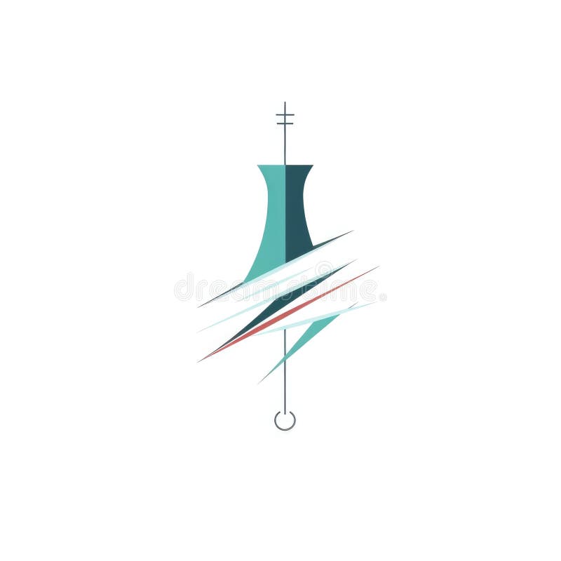 Minimalistic Abstract Graphic Logo of Needle and Thread Stock ...