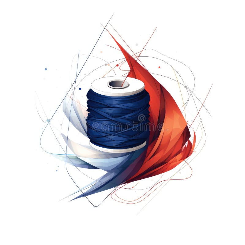 Minimalistic Abstract Graphic Logo of Needle and Thread Stock ...