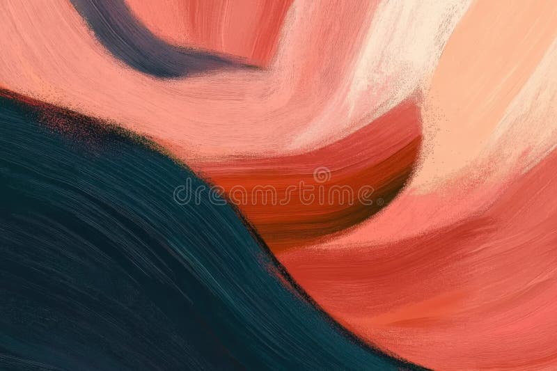 Minimalistic Abstract Land with Flowing Colors Stock Illustration ...