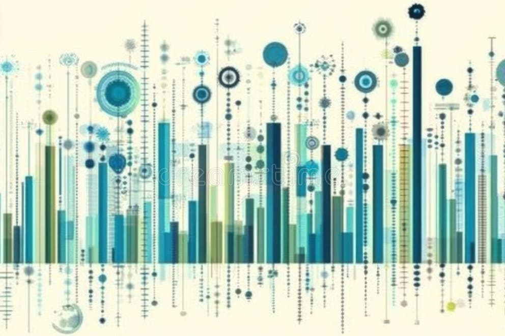 Minimalistic Abstract Timeline Design with Geometric Shapes and Lines ...