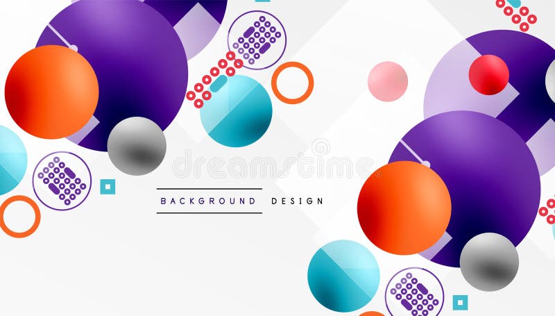 Minimalistic Abstract Vector Design, Layered Geometric Shapes Circles ...