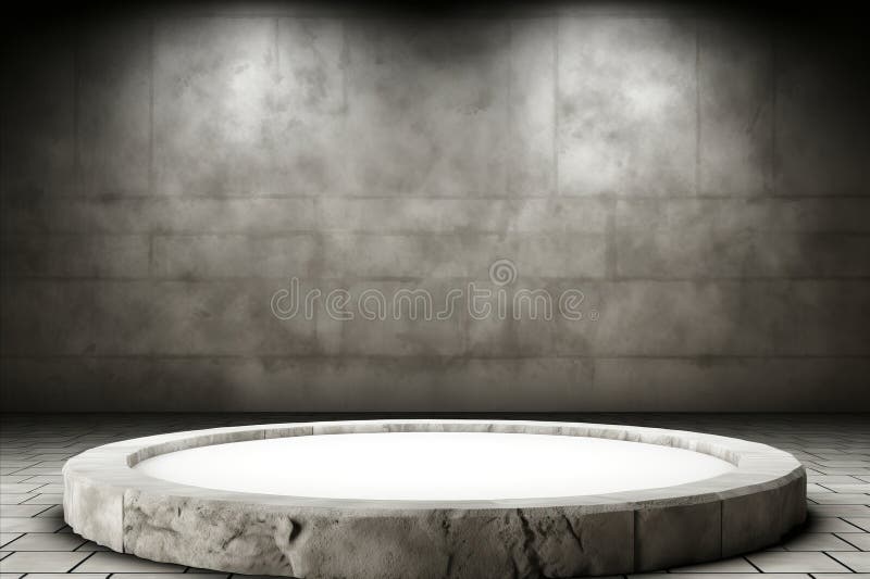 Minimalistic Abstract Wall, Round Stage for Mockup Product Showcase ...