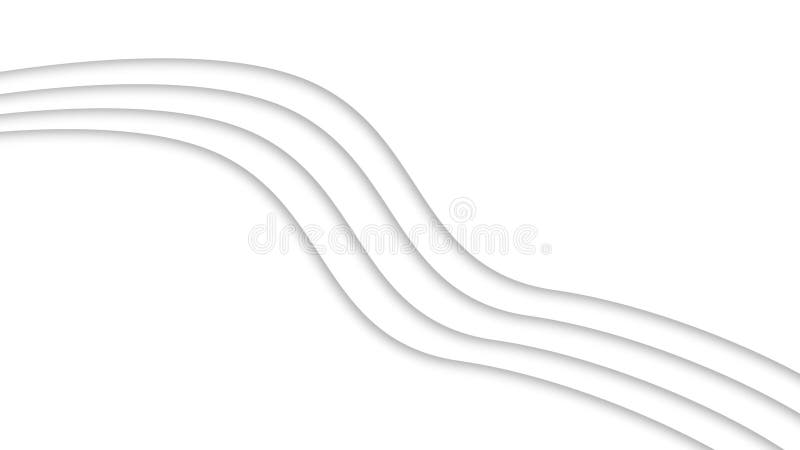 Minimalistic Abstract White Background. Elegant Curved Lines with ...