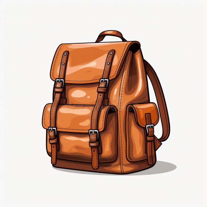 Minimalistic Animation of a Backpack AI Generated Stock Illustration ...
