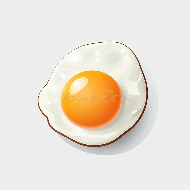 Minimalistic Animation of a Fried Egg AI Generated Stock Illustration ...