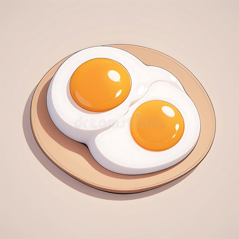 Minimalistic Animation of a Fried Egg AI Generated. Minimalistic ...